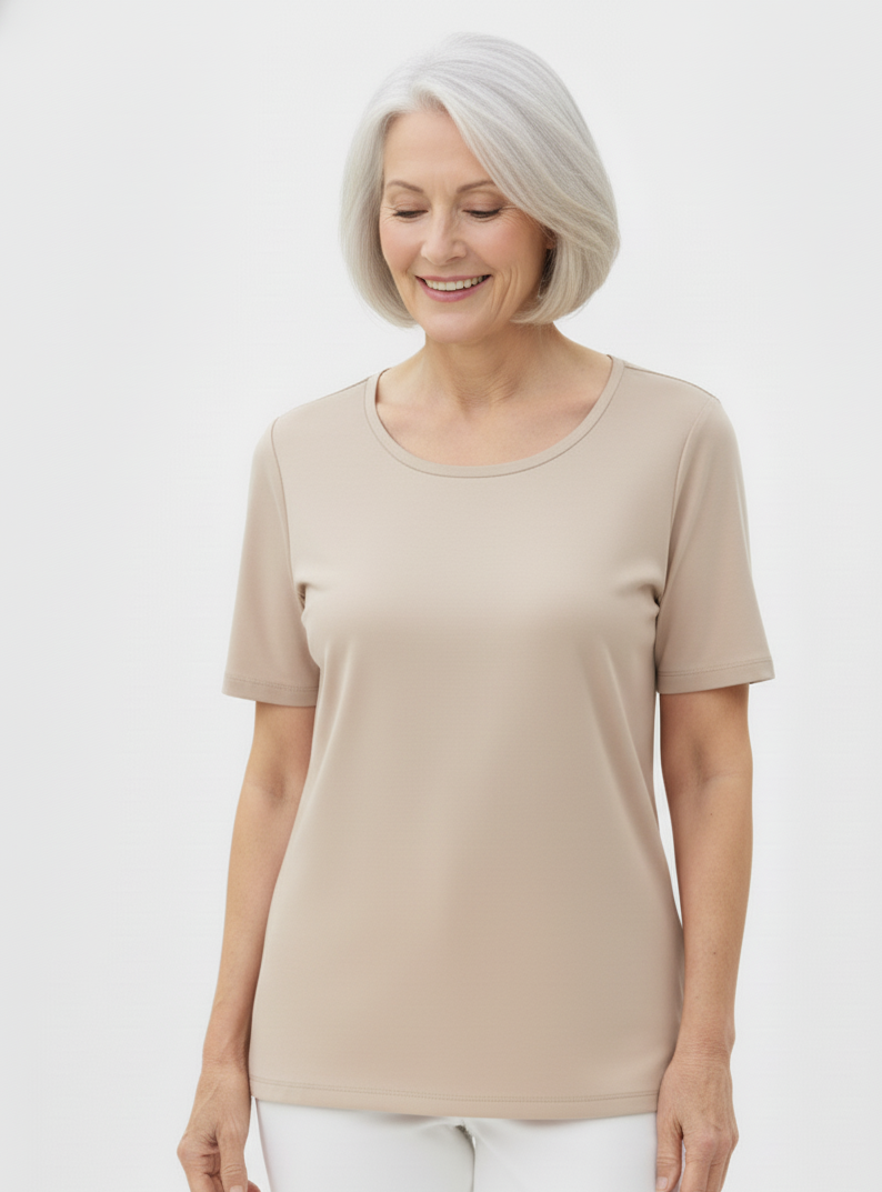 Satin Trim Tee – Country Life Fashions